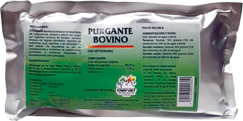 PURGANTE BOVINO 400 GR FARYVET